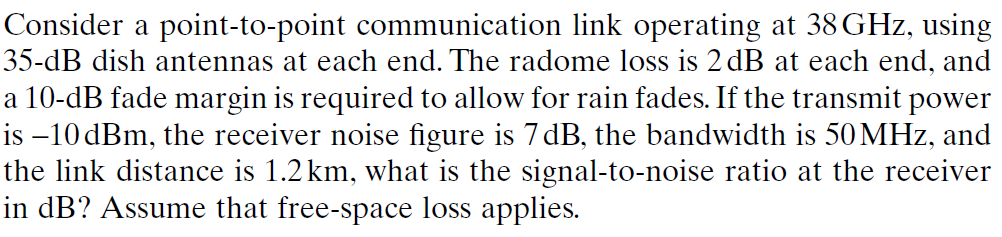 Solved Consider a point-to-point communication link | Chegg.com