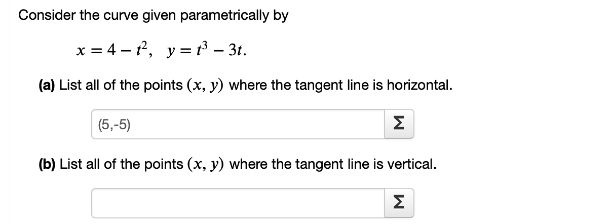 Solved Consider the curve given parametrically by | Chegg.com