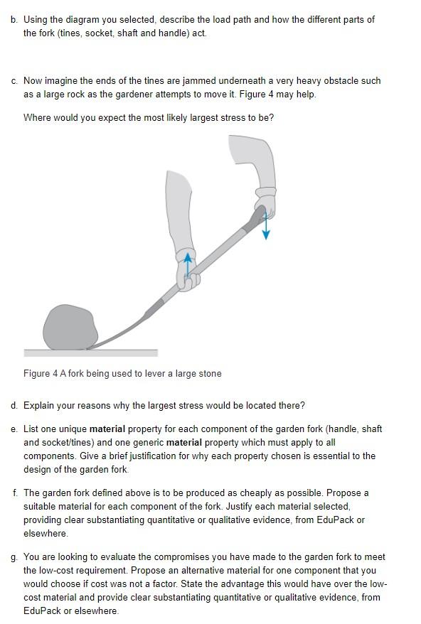 Solved Figure 1 shows a regular garden fork composed of | Chegg.com