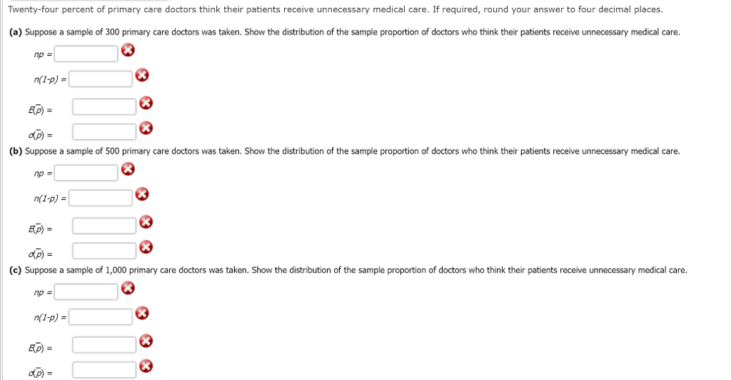 Solved Twenty-four percent of primary care doctors think | Chegg.com