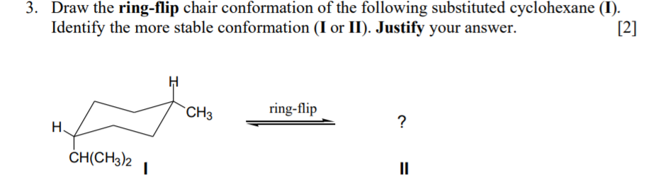 Solved 3. Draw the ring-flip chair conformation of the | Chegg.com