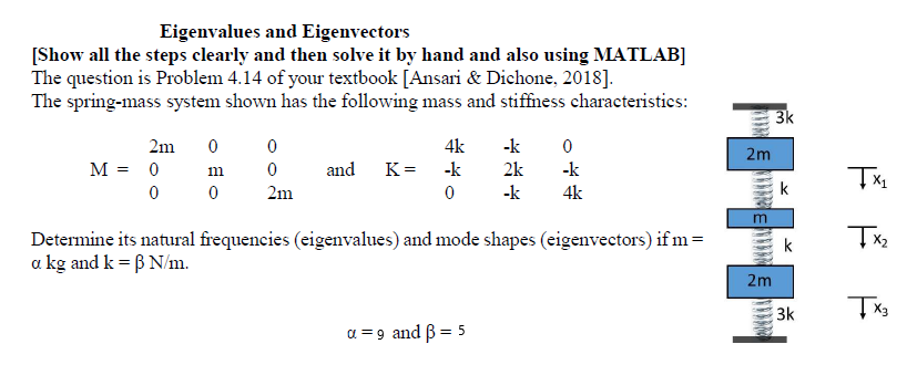 Solved Eigenvalues and Eigenvectors [Show all the steps | Chegg.com
