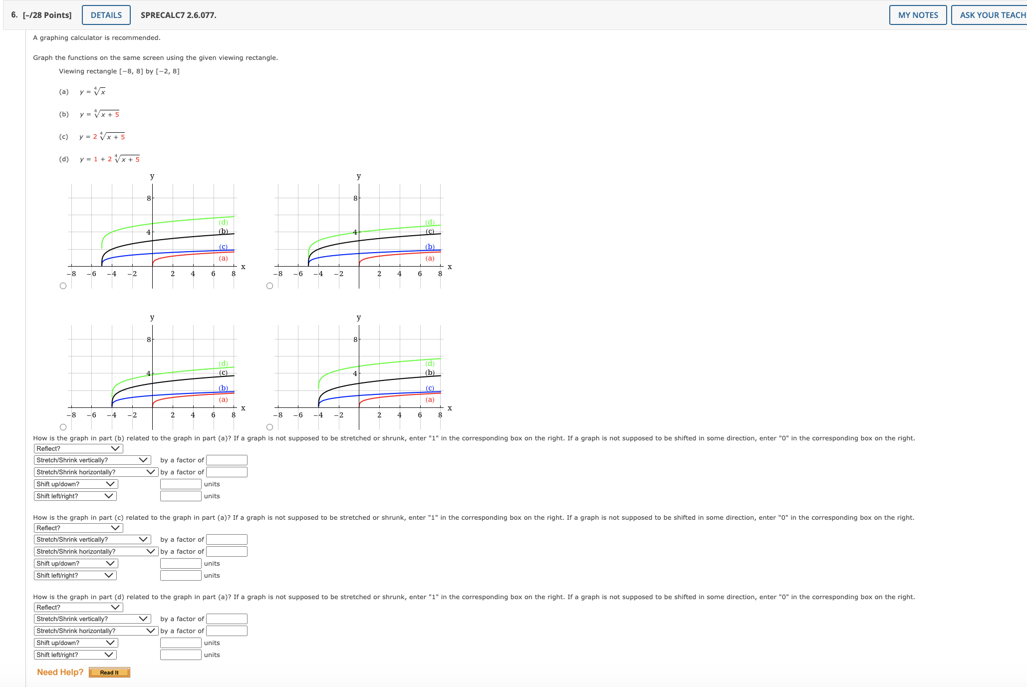Solved Graph the functions on the same screen using the | Chegg.com