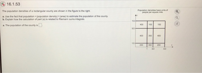 Solved 因16.1.53 The population densities of a rectangular | Chegg.com