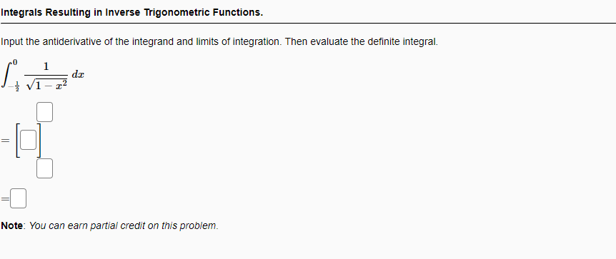 Solved Integrals Resulting in Inverse Trigonometric | Chegg.com