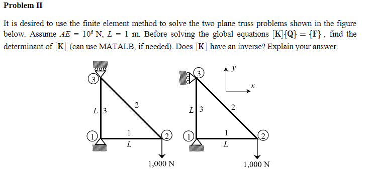 Solved Problem II It is desired to use the finite element | Chegg.com