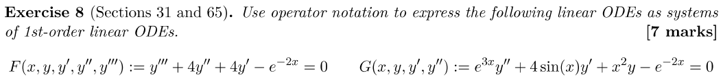 Solved Exercise 8 (Sections 31 ﻿and 65). ﻿Use operator | Chegg.com