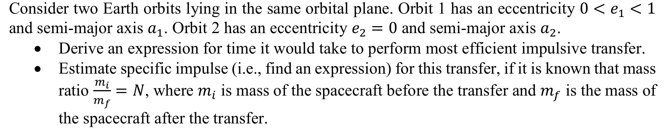 Solved Consider two Earth orbits lying in the same orbital | Chegg.com
