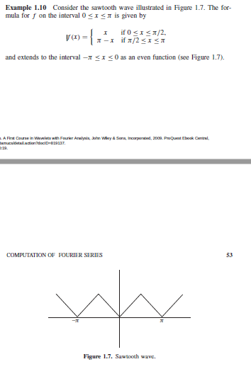 Solved 21. Consider the sawtooth function and the Fourier | Chegg.com