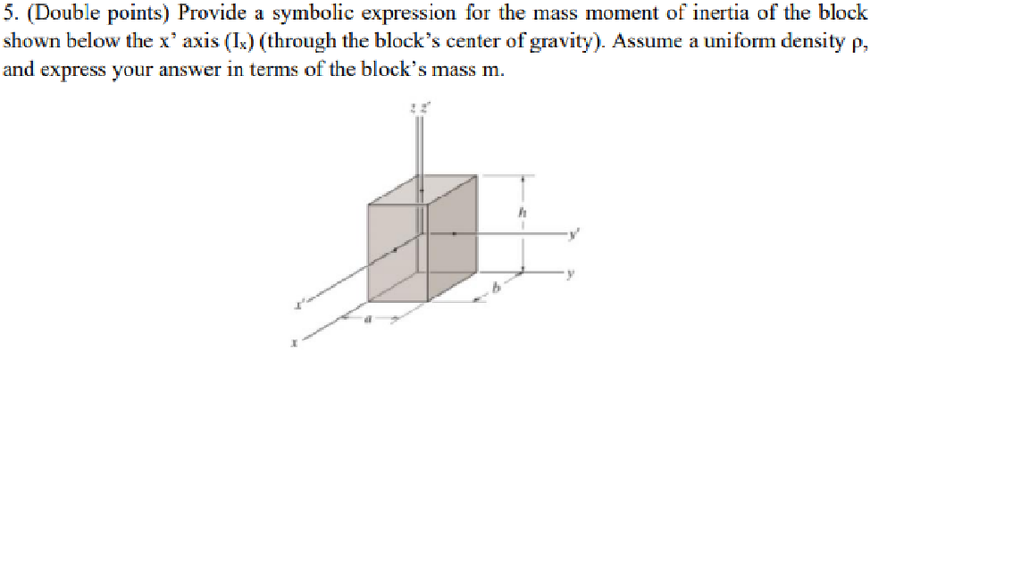 Solved (Double points) Provide a symbolic expression for the | Chegg.com