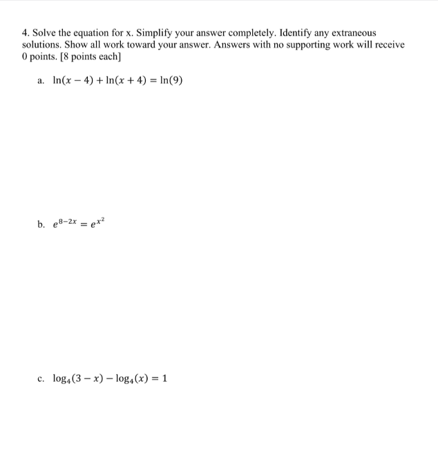 Solved Solve the equation for x. ﻿Simplify your answer | Chegg.com