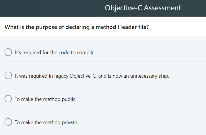 Solved Objective-C Assessment What is the initial value of | Chegg.com
