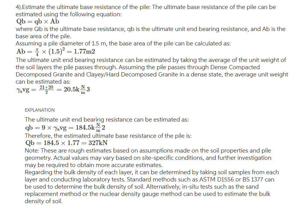 Solved Question: The subsurface profile at a construction | Chegg.com