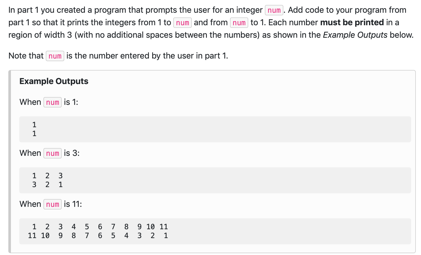 Solved In part 1 you created a program that prompts the user | Chegg.com