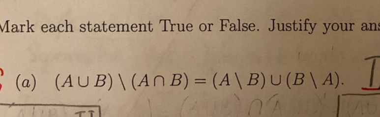 Solved Mark each statement True or False. Justify your an | Chegg.com