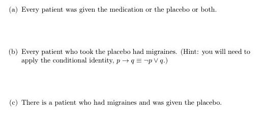 Solved In the following question, the domain of discourse is | Chegg.com