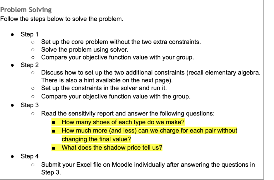 Solved Show me the steps to solve Problem Solving Problem | Chegg.com