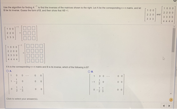 Solved Use The Algorithm For Finding A 1 To Find The 