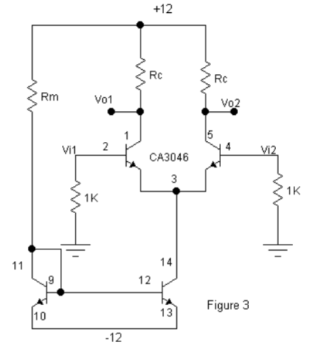 Solved AC Common Mode Gain, determine the following: Rc = | Chegg.com