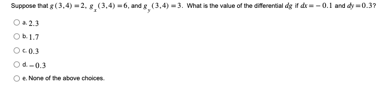 Solved Suppose that g(3,4)=2,gx(3,4)=6, and gy(3,4)=3. What | Chegg.com