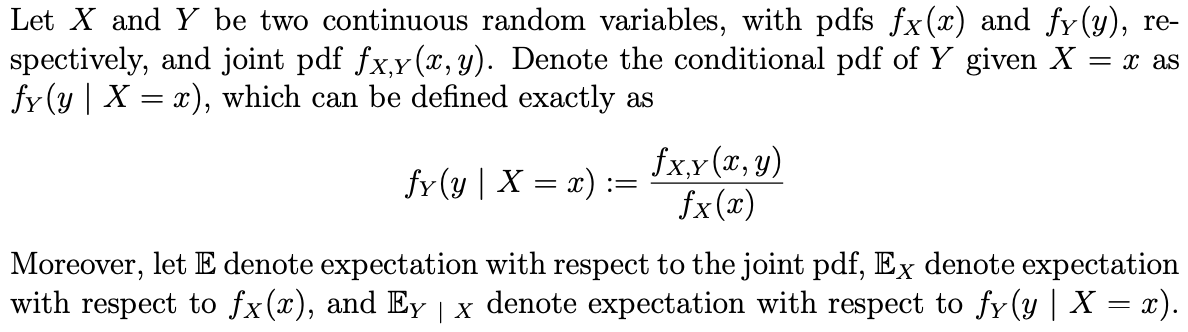 Solved Let X And Y Be Two Continuous Random Variables With