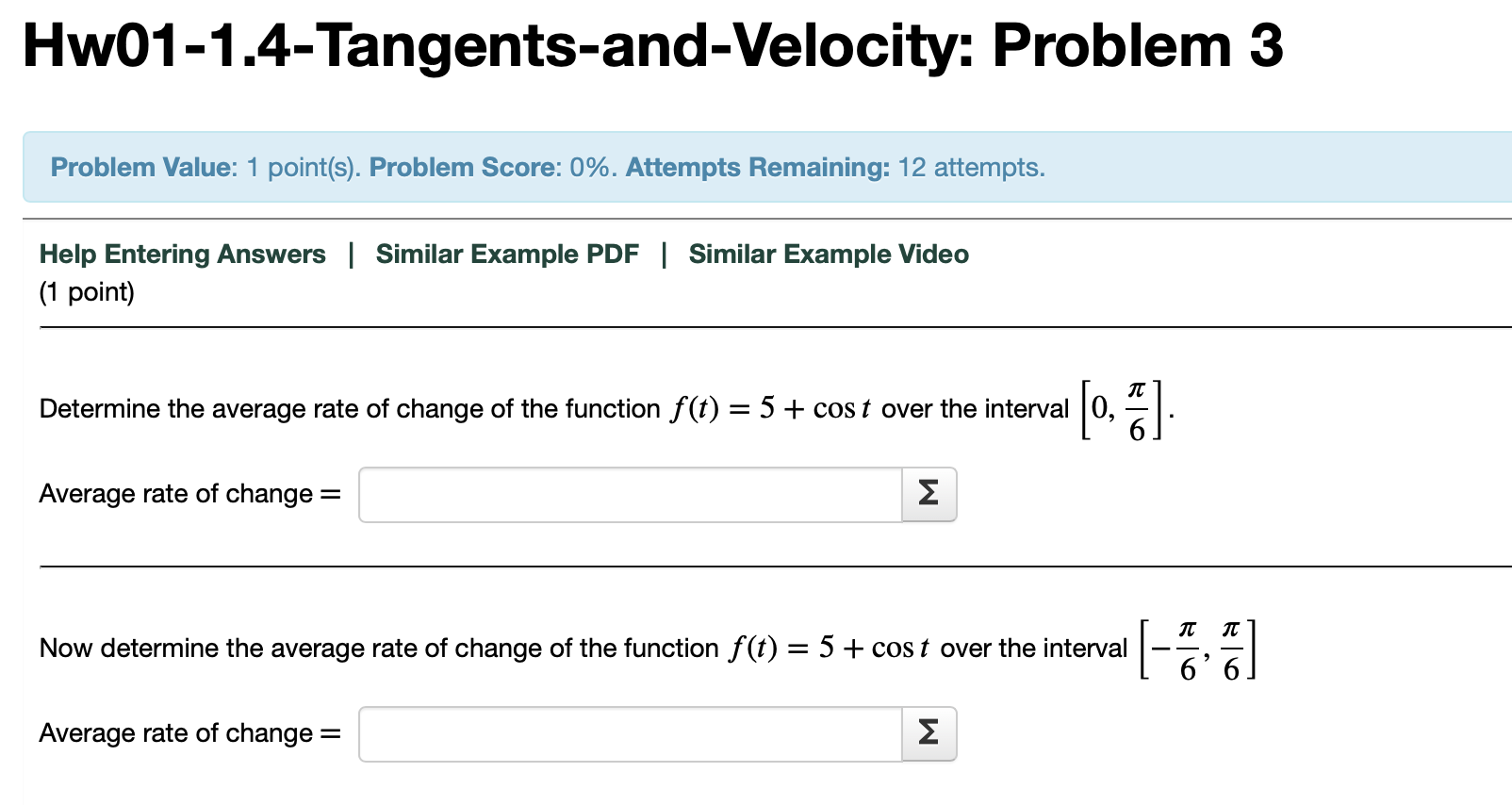 Solved Hw01-1.4-Tangents-and-Velocity: Problem 3 Problem | Chegg.com