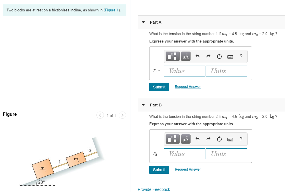 Solved Two blocks are at rest on a frictionless incline, as | Chegg.com