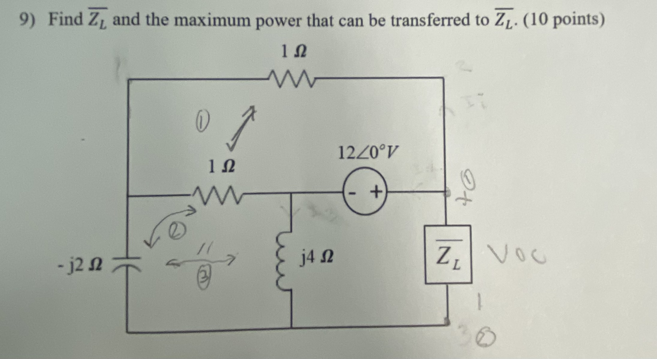 Solved 9) Find ZL and the maximum power that can be | Chegg.com