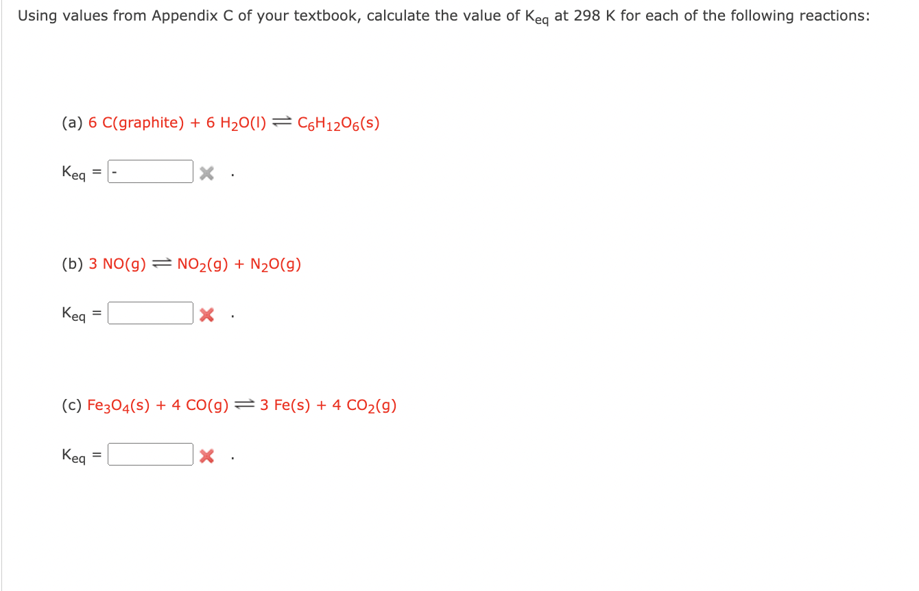 Solved Using values from Appendix C of your textbook, | Chegg.com