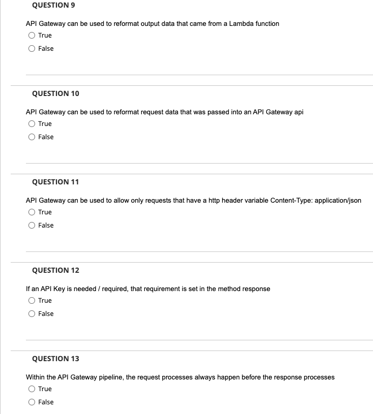 Solved API Gateway can be used to reformat output data that | Chegg.com