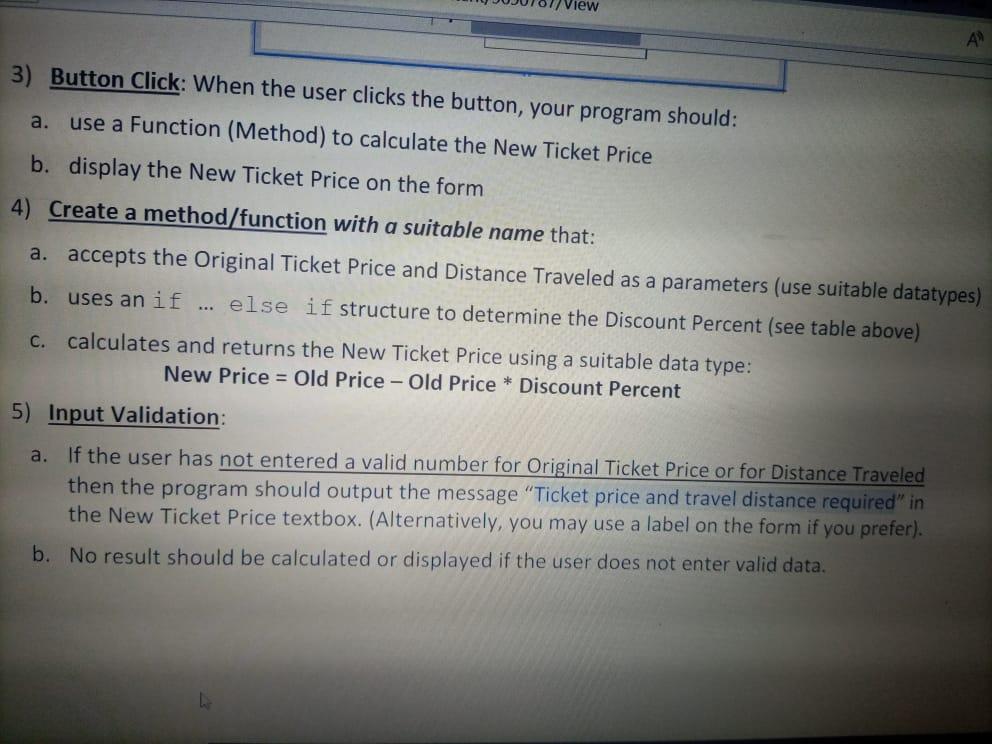 3) Button Click: When the user clicks the button, | Chegg.com