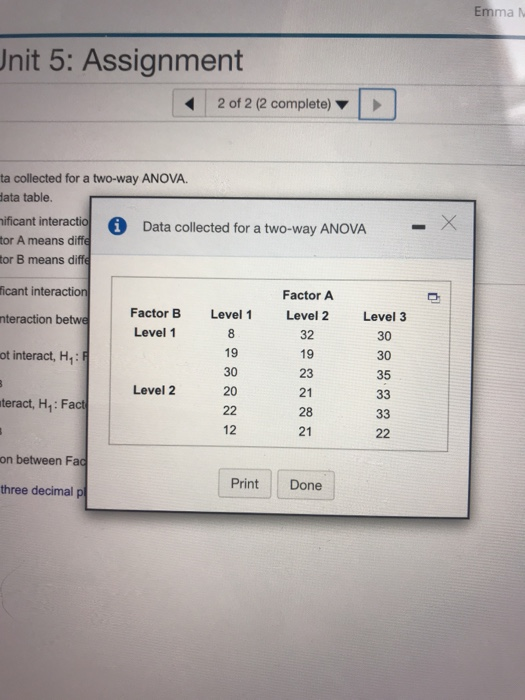Solved Consider The Accompanying Data Collected For A