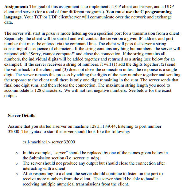 Assignment: The goal of this assignment is to | Chegg.com