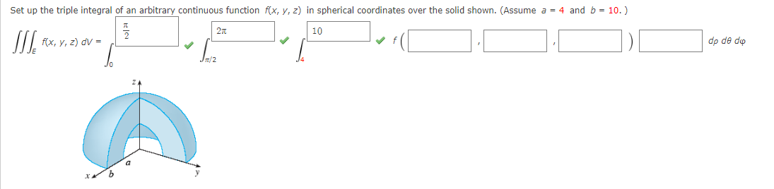 Solved Set up the triple integral of an arbitrary continuous | Chegg.com