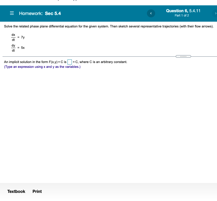 Solved = Homework: Sec 5.4 Question 6, 5.4.11 Part 1 of 2 | Chegg.com