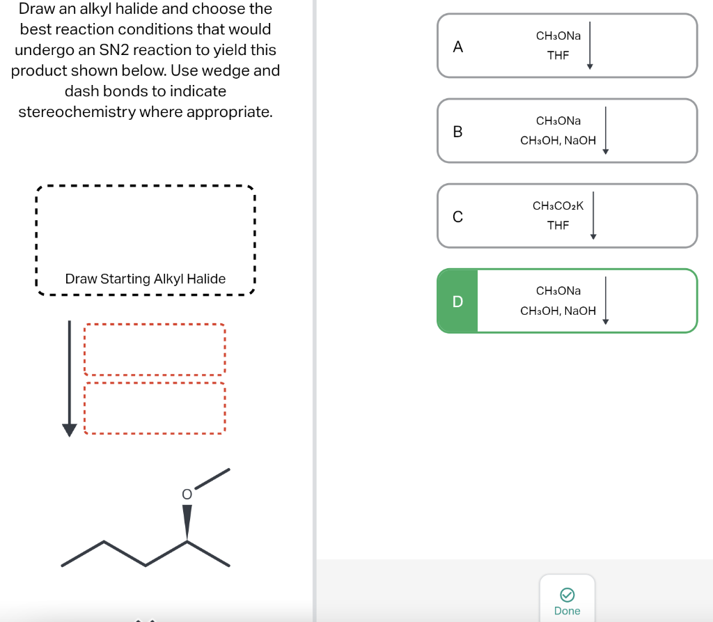 Solved Draw the product of an SN2 reaction shown below. Use | Chegg.com