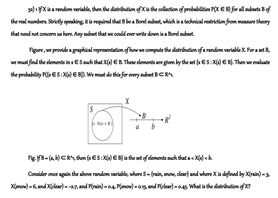Solved 52) 1 If X is a random variable, then the | Chegg.com