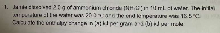 Solved I need help working this out. I know about q=mc delta | Chegg.com