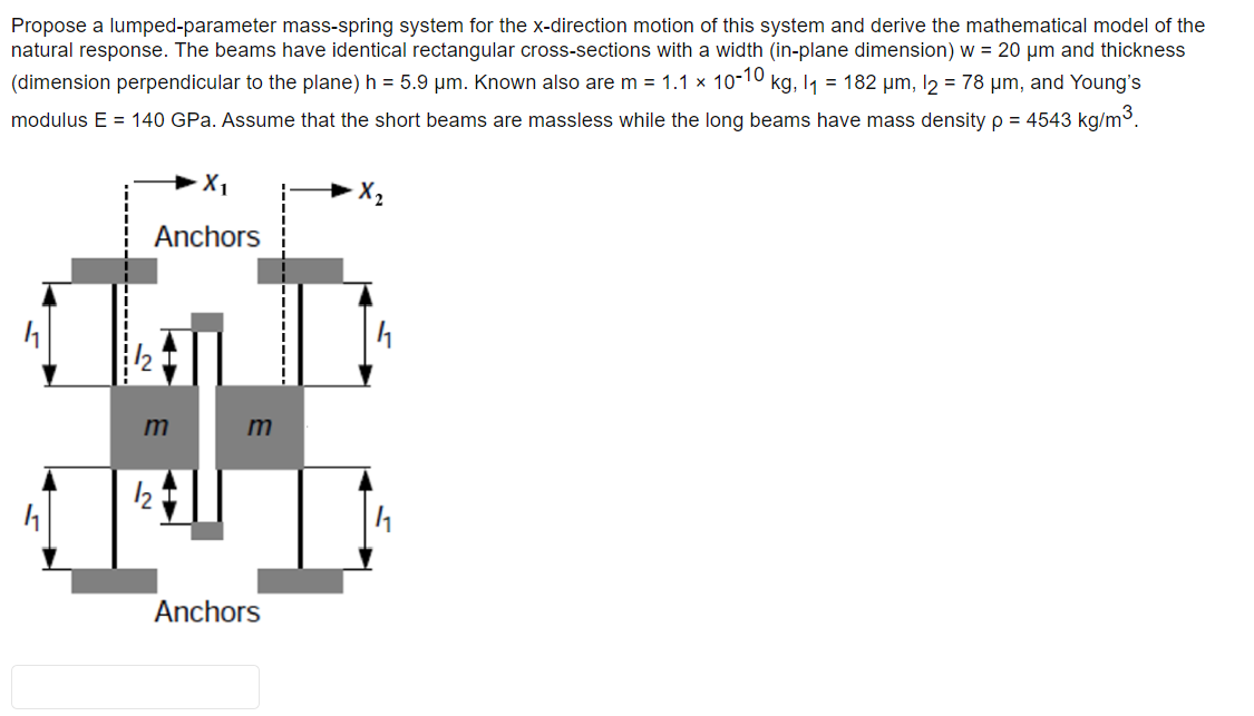 Solved Propose a lumped-parameter mass-spring system for the | Chegg.com