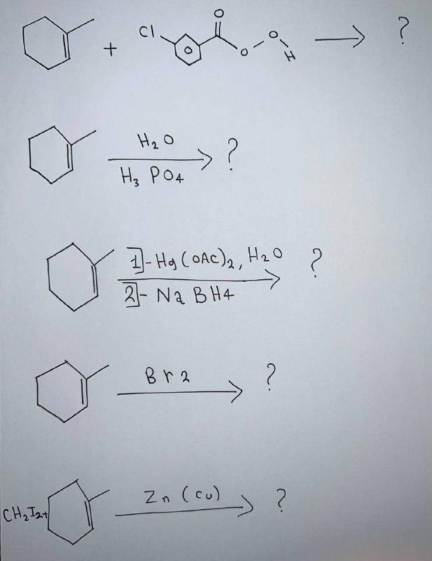 Solved Write the product for each reaction. If no reaction, | Chegg.com