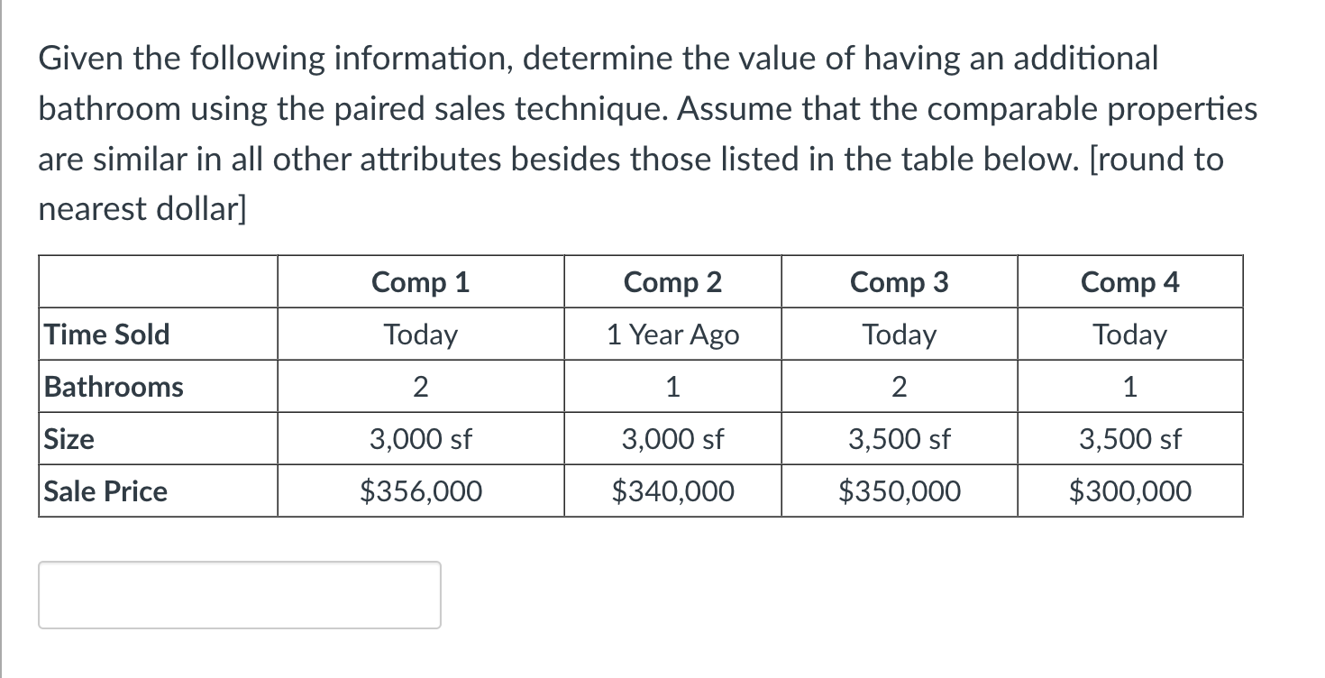 Solved Given the following information, determine the value | Chegg.com