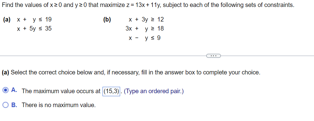 Solved Find the values of x≥0 and y≥0 that maximize | Chegg.com