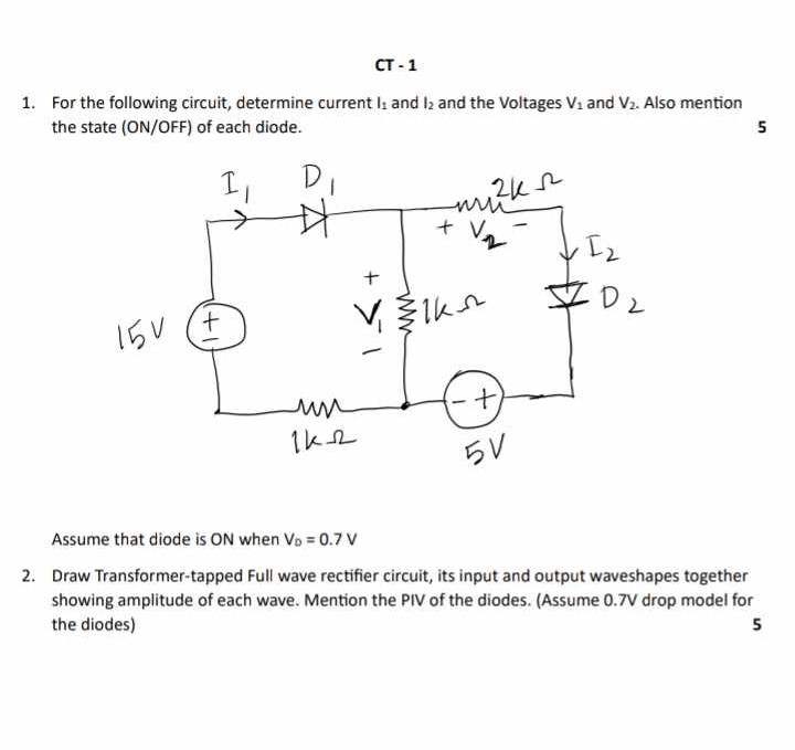 Solved 1. For the following circuit, determine current I1 | Chegg.com