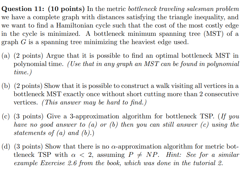 Operations Research Combinatorial Optimization | Chegg.com