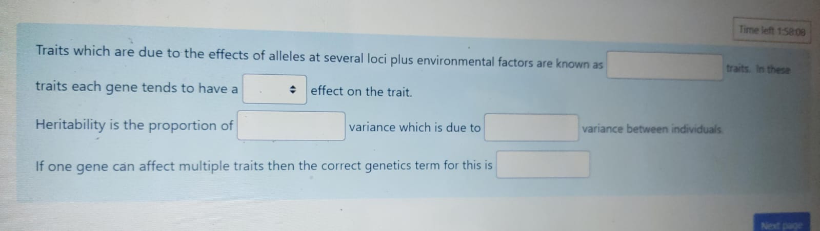 Solved Traits which are due to the effects of alleles at | Chegg.com