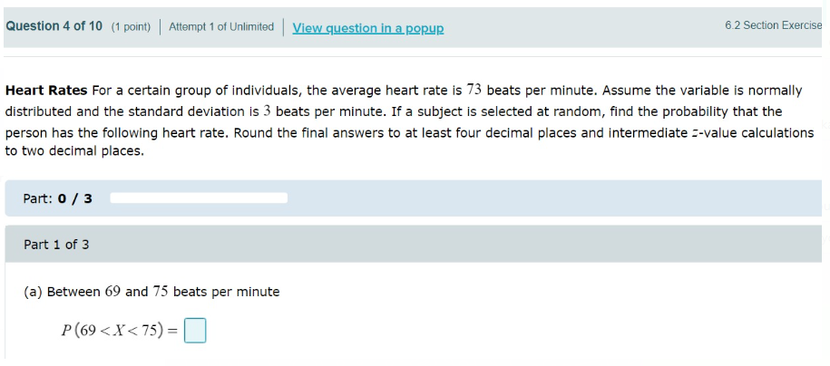 Solved Heart Rates For a certain group of individuals, the | Chegg.com