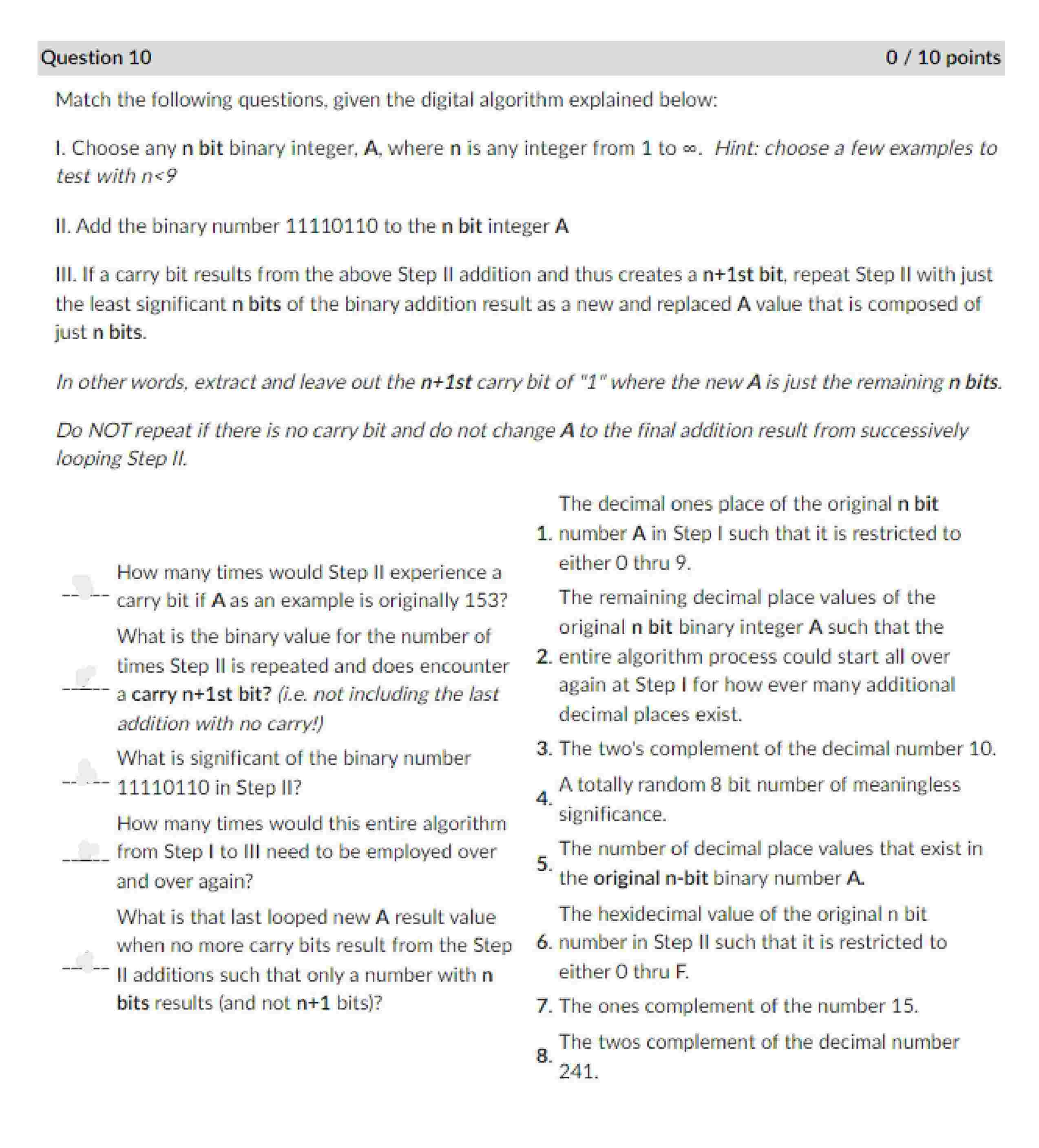 Solved Please help match the numbers with empty slots of the | Chegg.com