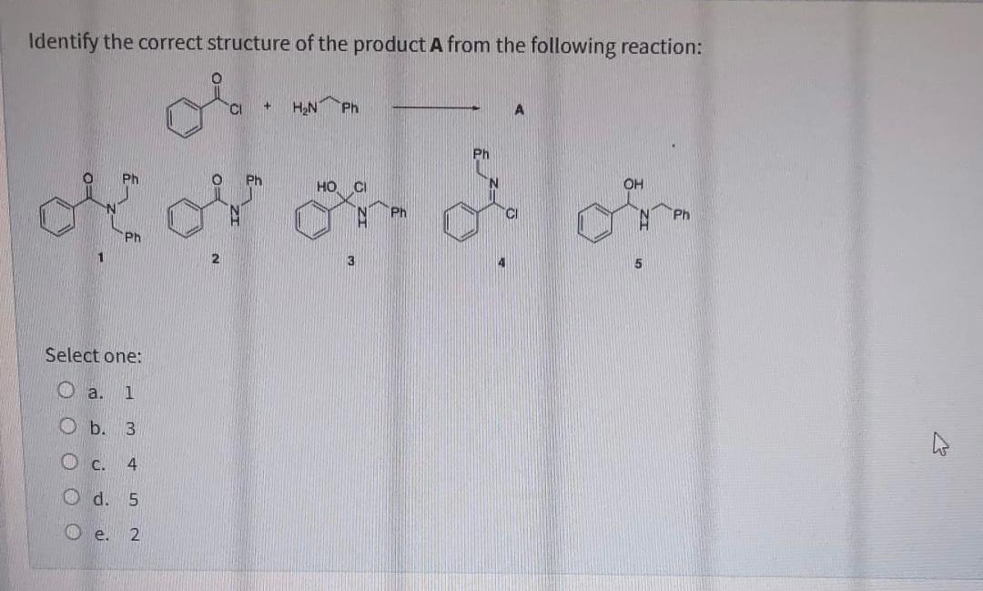 Solved Identify the correct structure of the product A from | Chegg.com