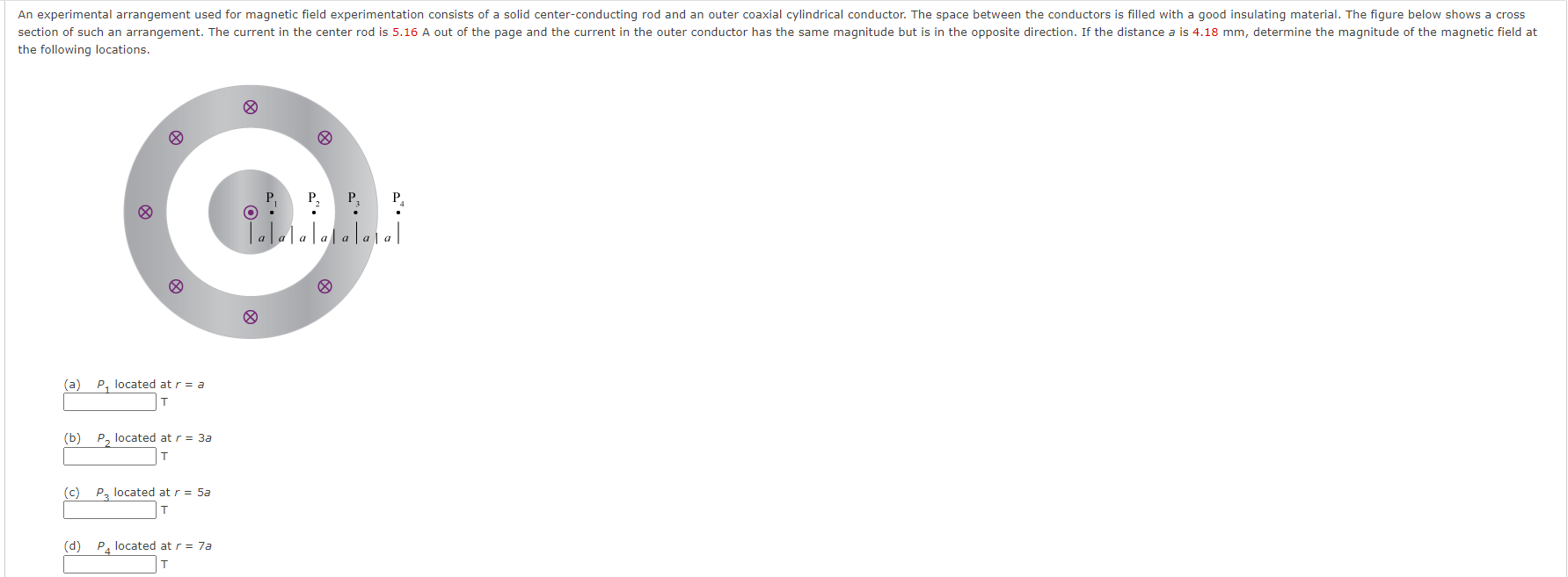 Solved (a) P1 located at r=a T (b) P2 located at r=3a T (c) | Chegg.com