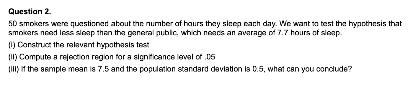 Solved PLEASE type answers, do ﻿not handwrite.50 ﻿smokers | Chegg.com